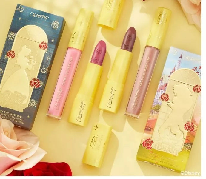 Colourpop Disney Beauty & The Beast EMCHANTED KISS LIP DUO SET OF 2 ...